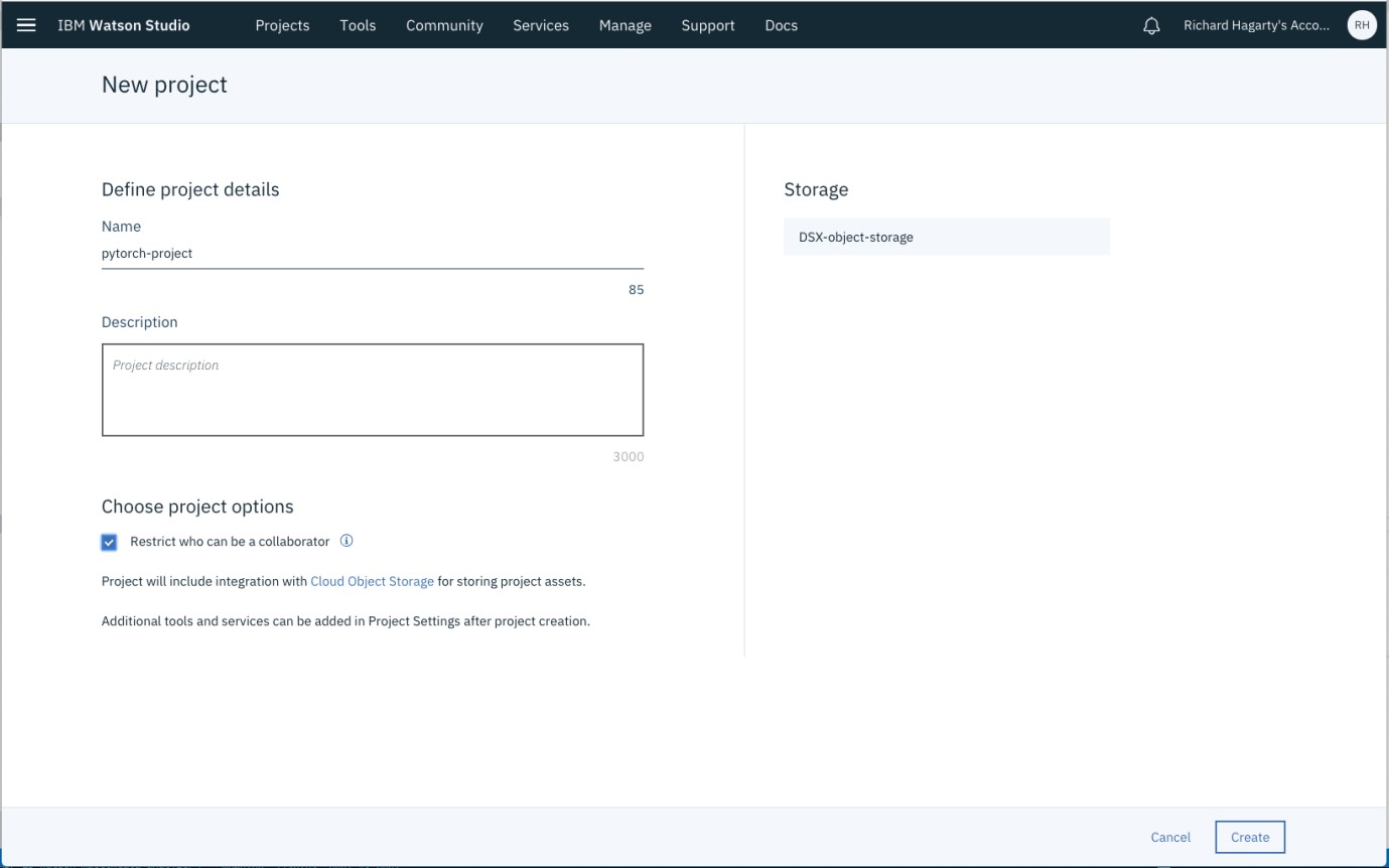 Creating a handwritten digit recognizer in Watson Studio and PyTorch