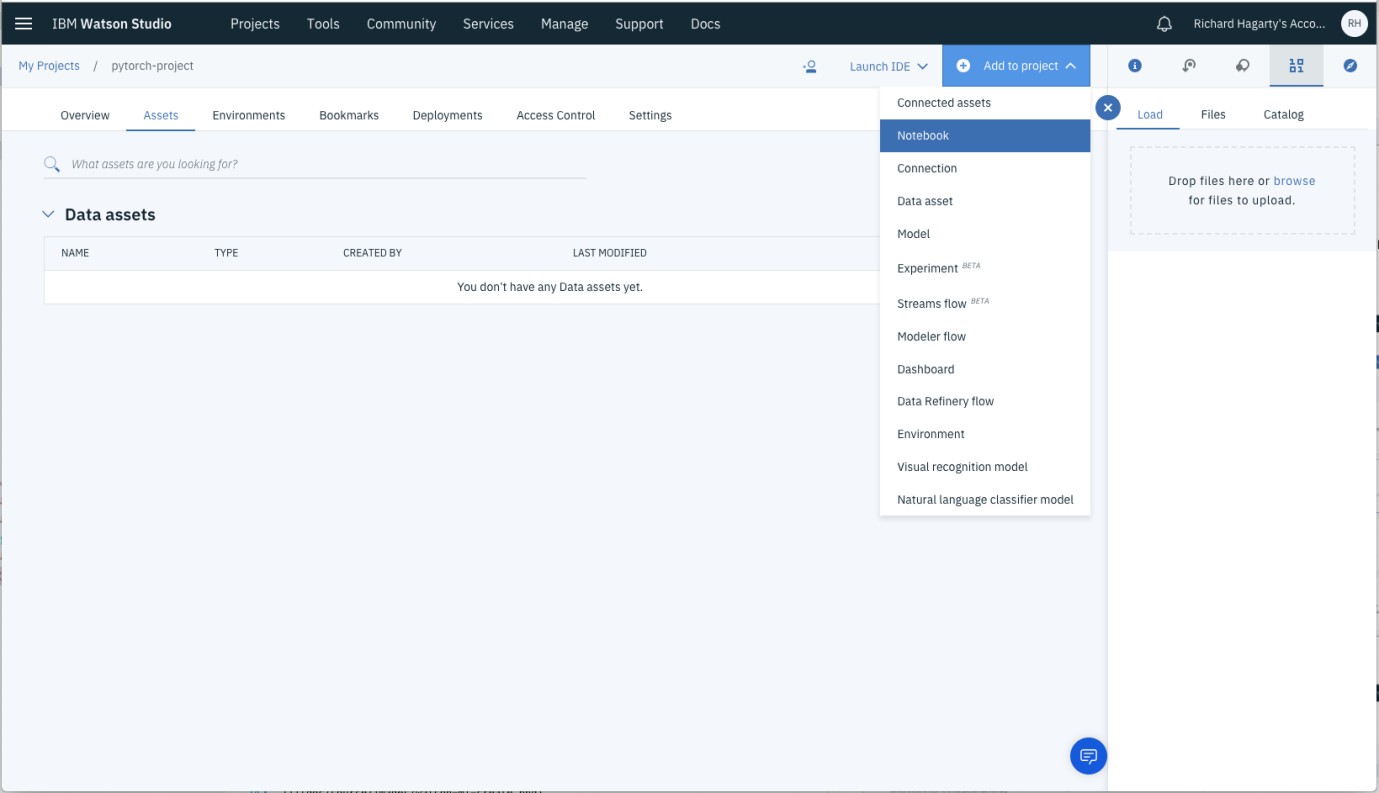 Creating a handwritten digit recognizer in Watson Studio and PyTorch